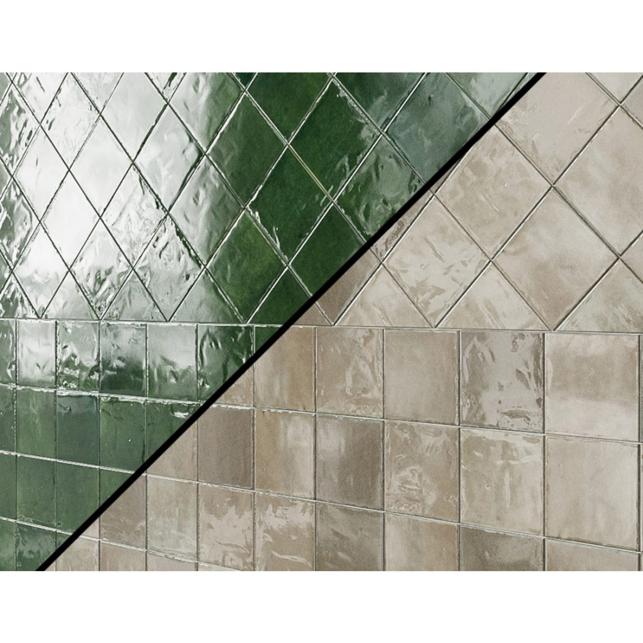 Płytki ceramiczne do łazienki Zellige Bosco 10x10 - iglazura24.pl
